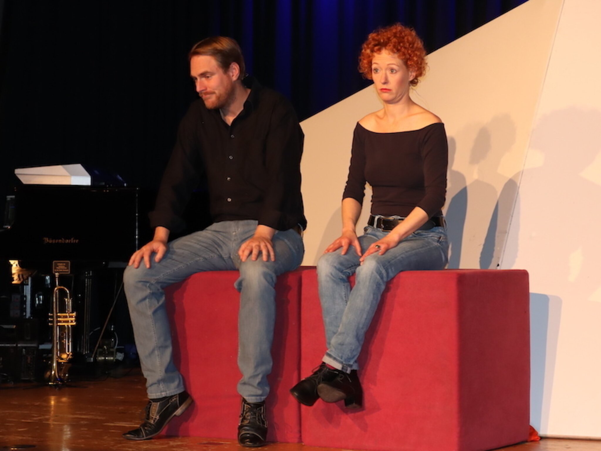 Nancy Spiller und Alexander Pluqett vom Kabarett »Herkuleskeule ...