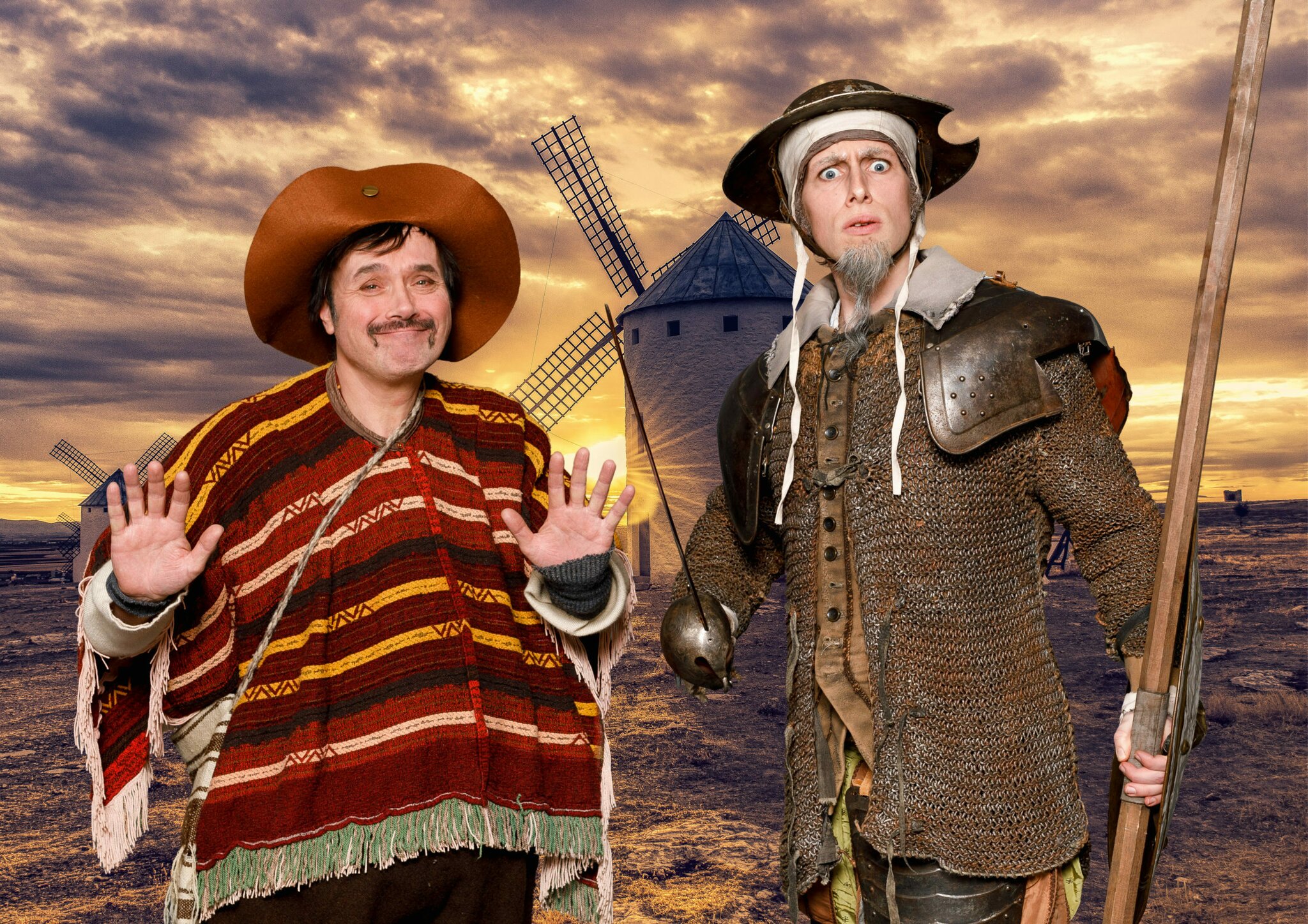 Nur Don Quijote und Sancho Panza: Ein Kampf gegen Windmühlen in der ...